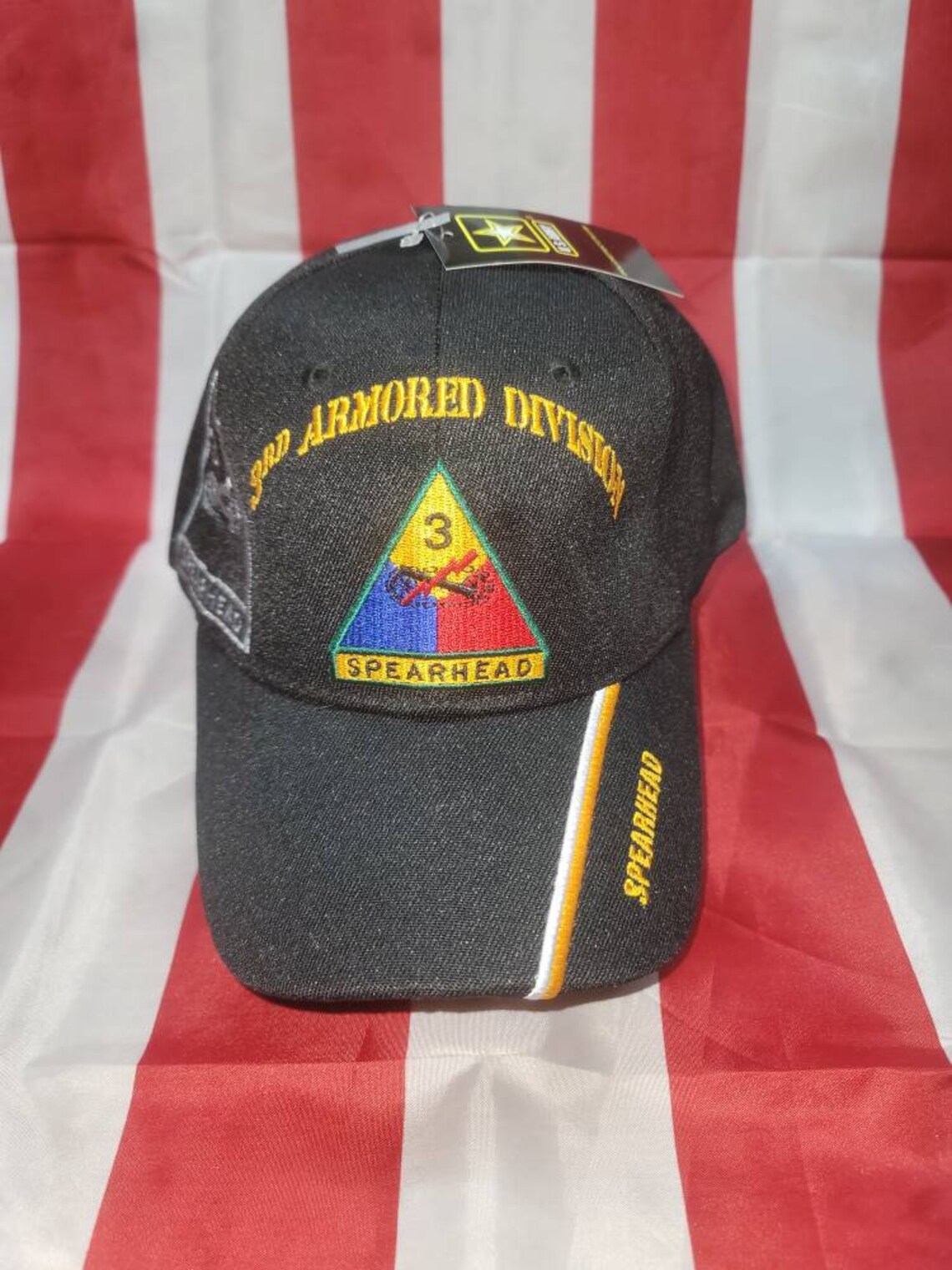 3rd Armored Division Black Baseball Cap/hat W/shadow Patch - Etsy