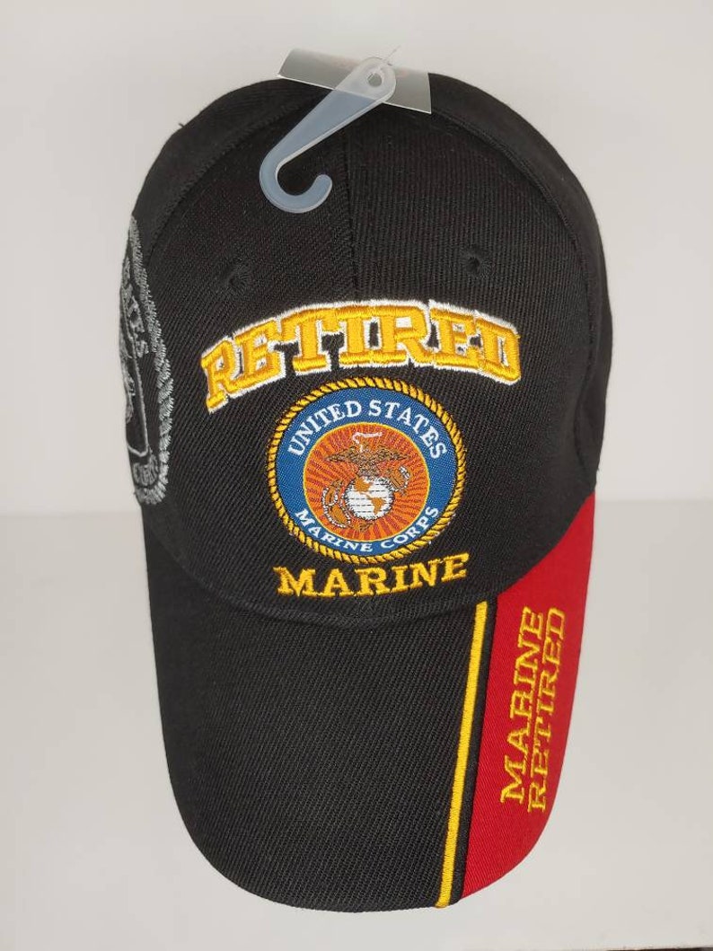 Retired Marine Baseball Cap/hat W/retired Marine on Bill and - Etsy