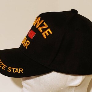 Bronze Star, W/ribbon and Metal, Black Baseball Cap/hat, Bronze Star on ...