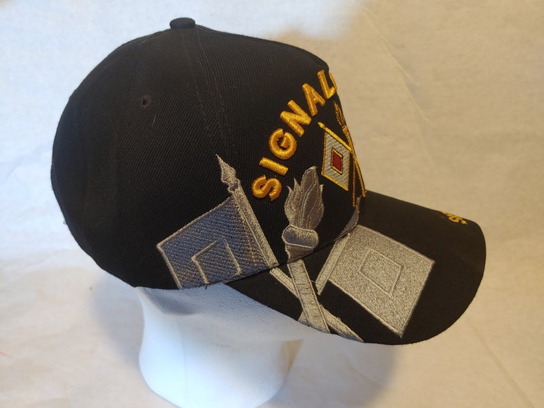 Signal Corps Black Baseball Cap/hat W/signal Corps on Bill - Etsy