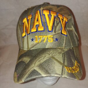 Navy, 1775, Baseball Cap/hat W/U.S. Navy on Bill and Back, 2 Colors - Etsy
