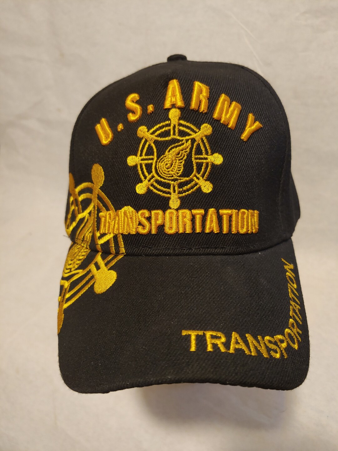 U.S. Army Transportation Black Baseball Cap/hat, W/transportation on ...
