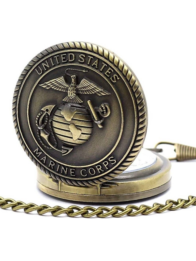 Vintage U.S Marine Pocket Watch antique Bronze - Etsy