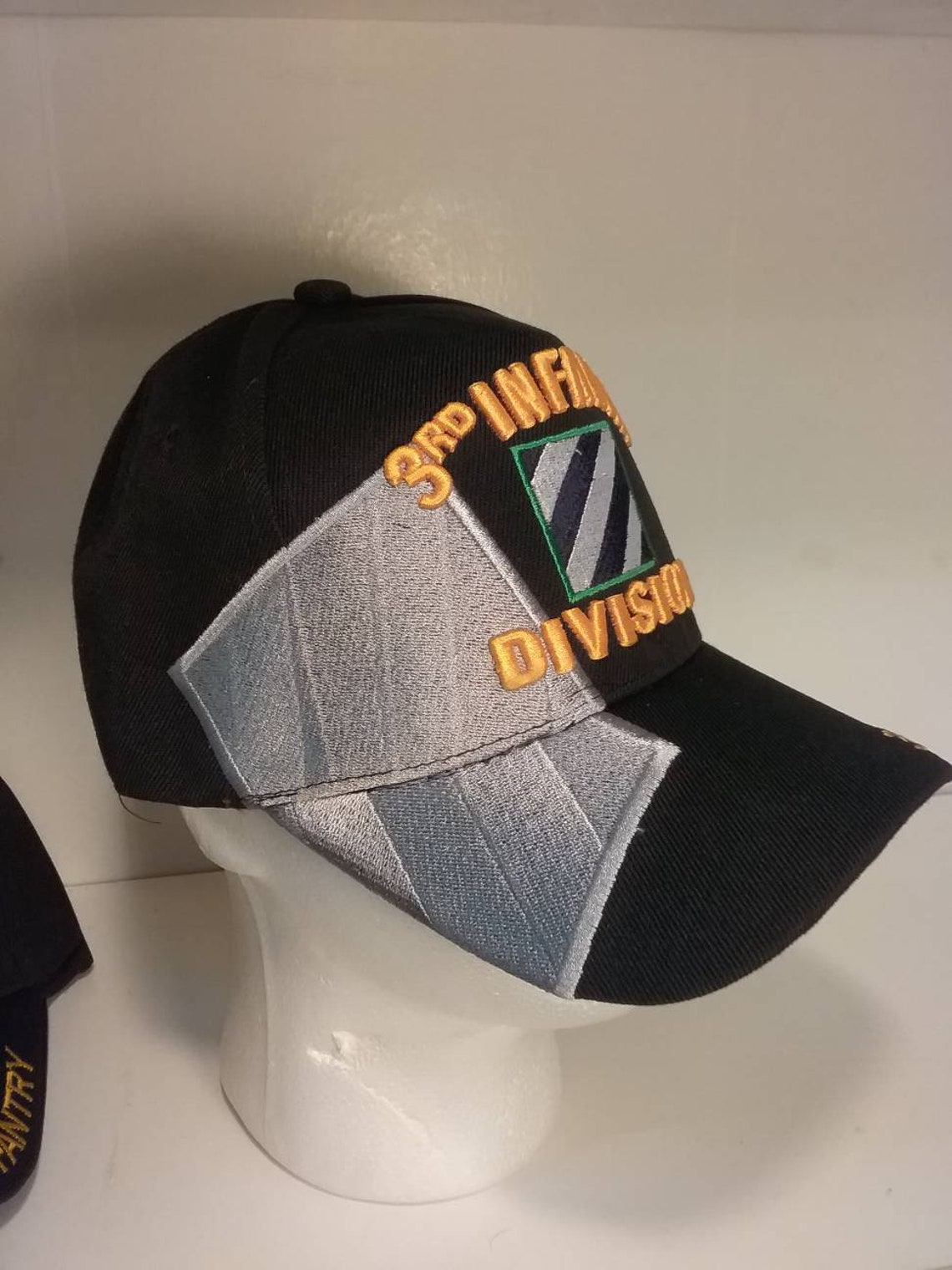 3rd Infantry Division Black Baseball Cap/hat W/shadow W/3rd | Etsy