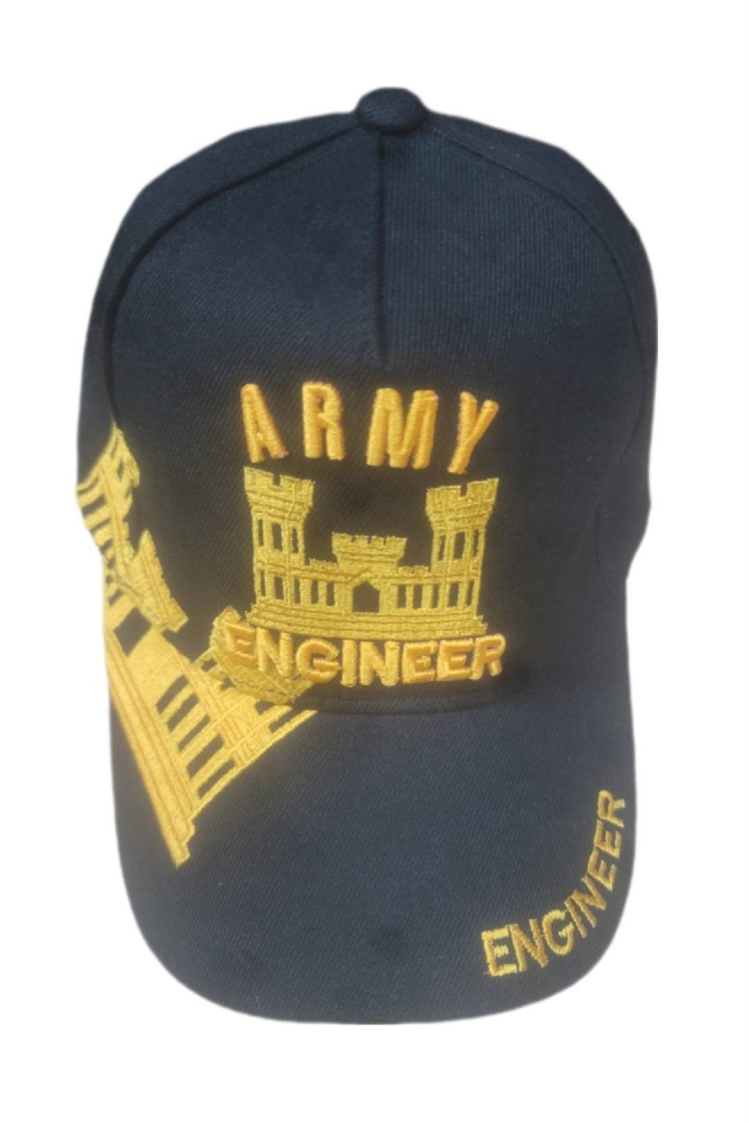 Army Engineer, Baseball Cap/hat, W/engineer on Bill and on Back, Black ...
