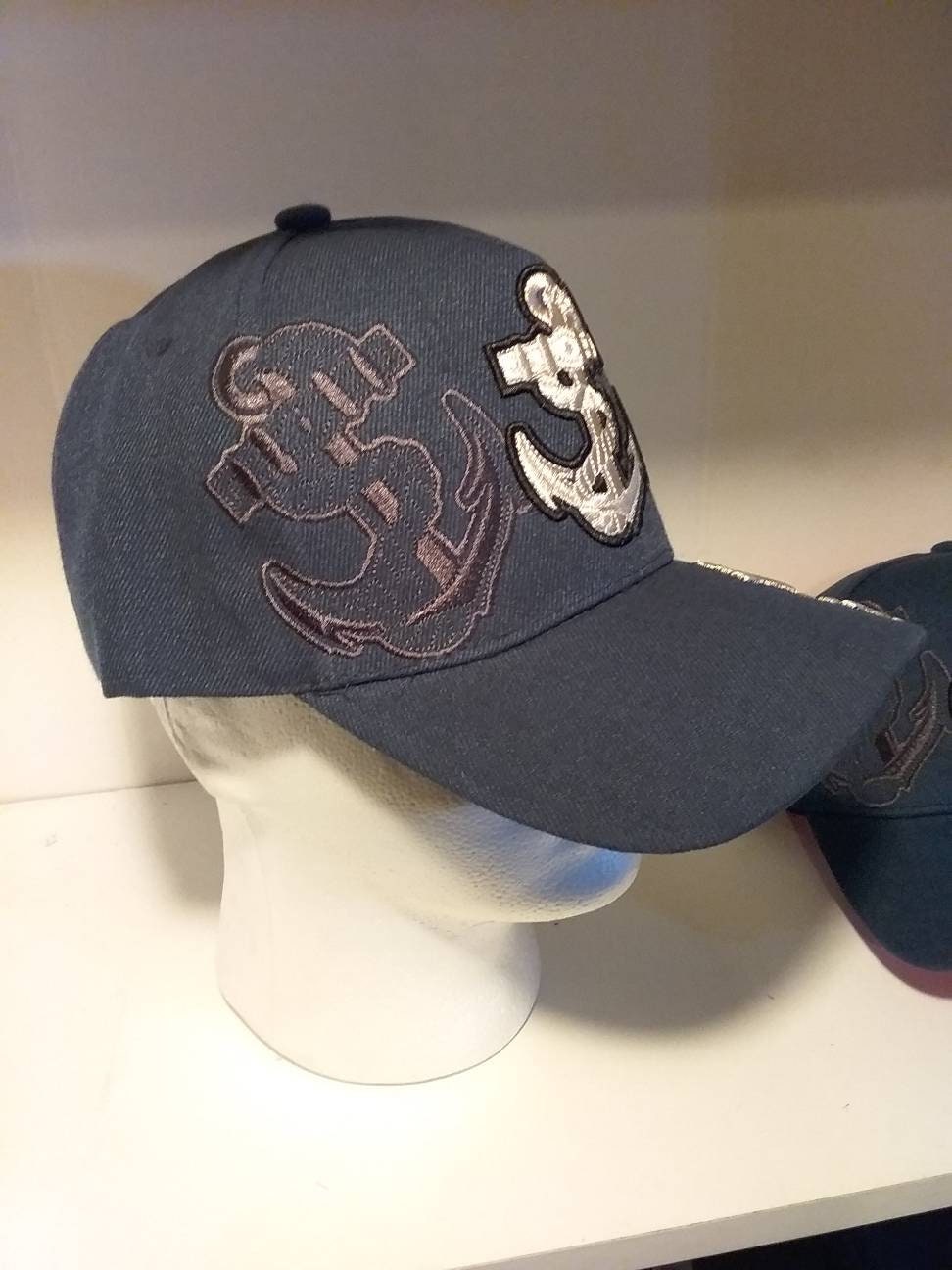 Navy Anchor W/shadow Anchor Baseball Cap/hat W/ U.S. Navy - Etsy