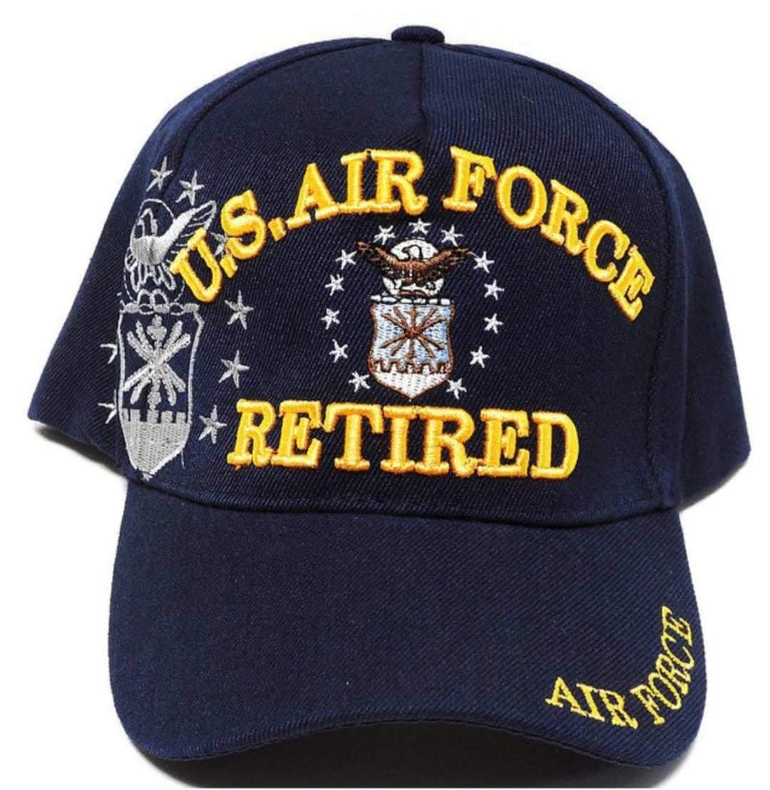 Air Force Retired, Baseball Cap/hat, W/shadow Seal and W/air Force on ...
