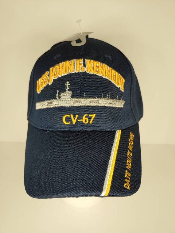 USS John F Kennedy CV-67 Blue Baseball Cap / Hat W/date Noute | Etsy