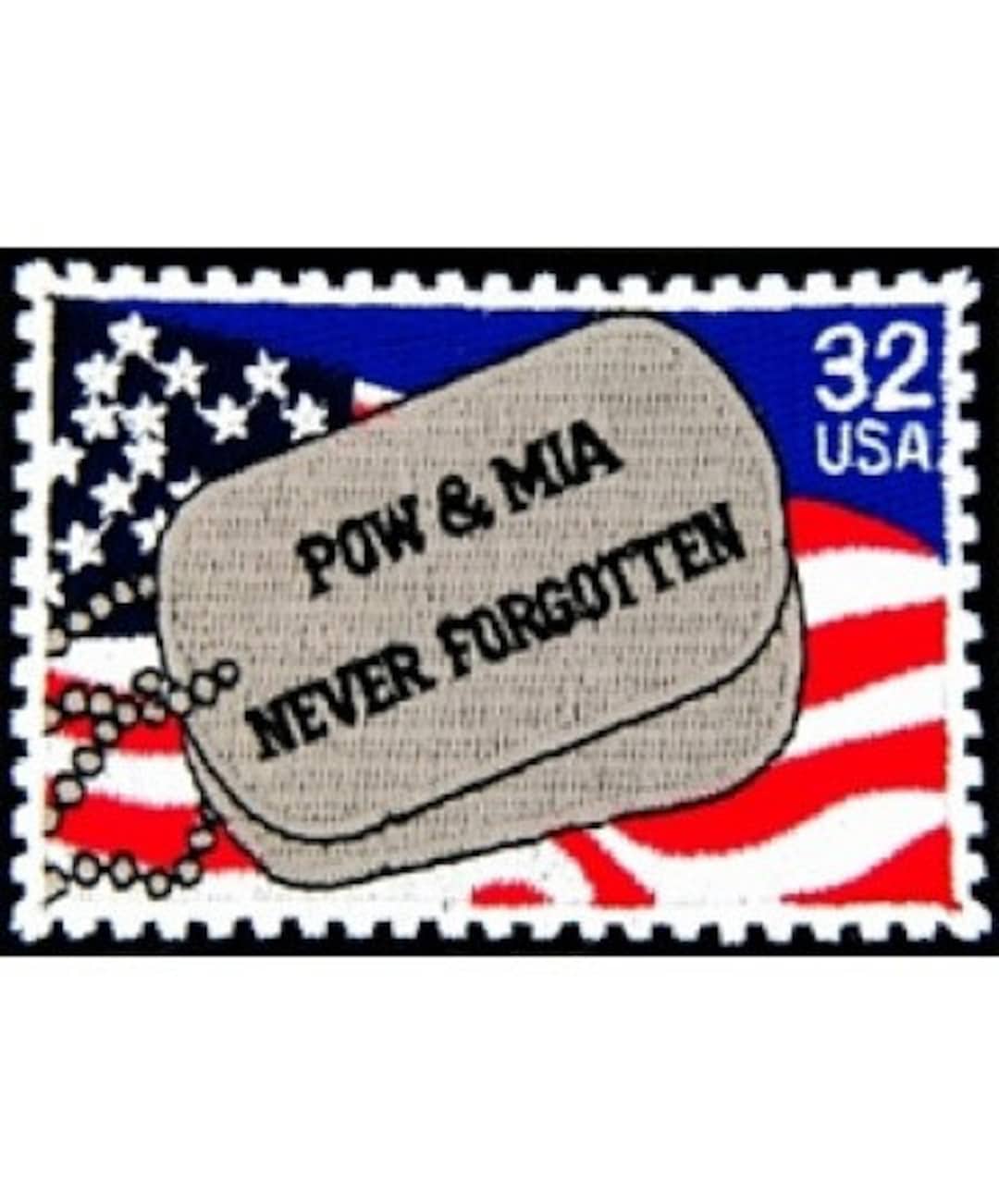 POW/MIA Stamp Colored Patch & With Hat Optional - Etsy