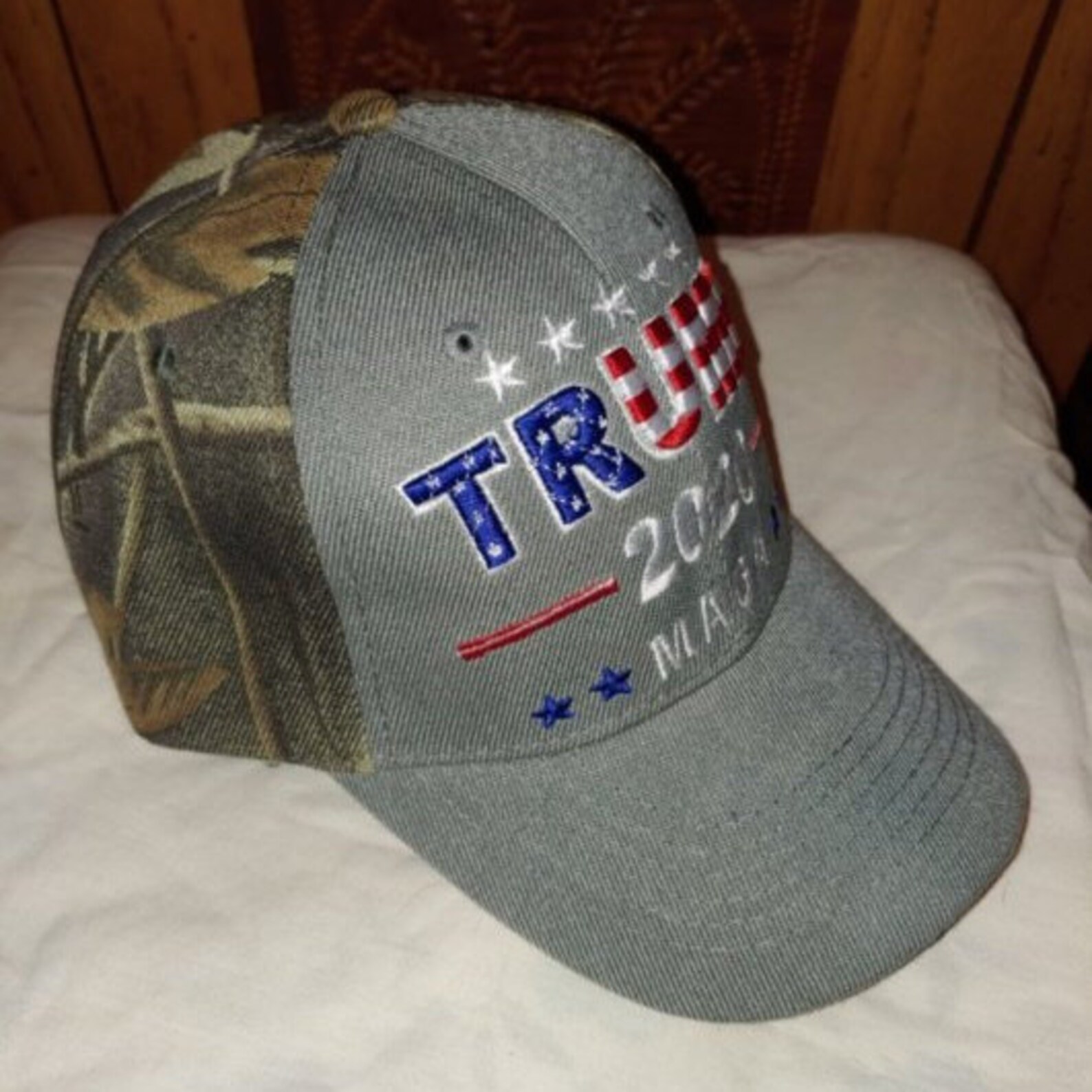 Trump 2020 MAGA Gray Back Panels Hunting Camo Baseball Cap / - Etsy
