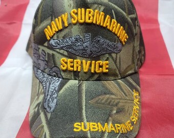 Navy Submarine Service, Baseball Cap, W/submarine Service on Bill and ...