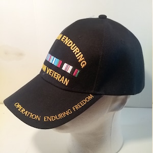 Operation Enduring FREEDOM, Black Baseball Cap/ Hat, Baseball Cap/hat ...