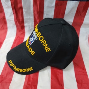 173rd Airborne Brigade; Black Baseball Cap/hat W/173rd Airborne the ...