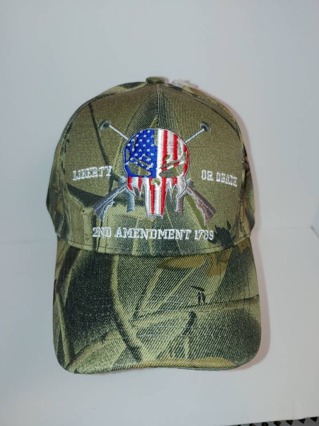 Liberty or Death, 2nd Amendment 1789, Woodland Camouflage, Baseball Cap ...