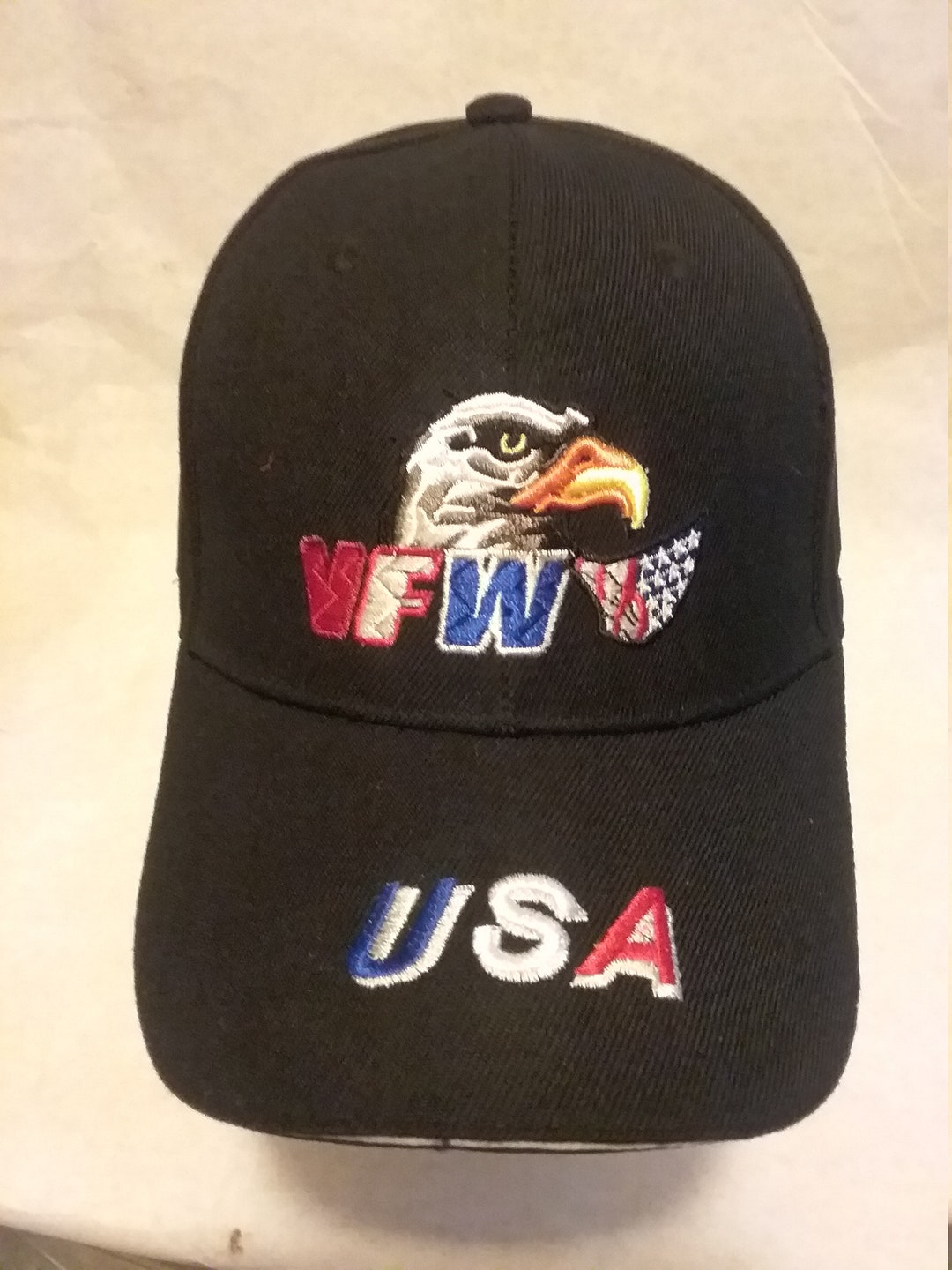 VFW W/eagle Black Baseball Hat/cap W/ USA Black or Blue - Etsy