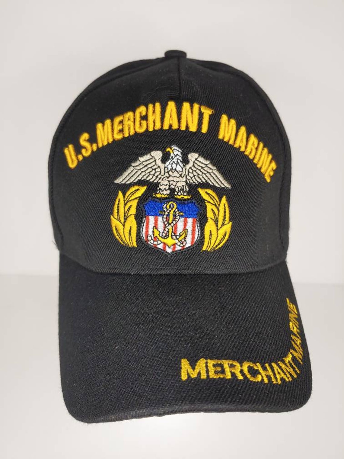 U.S. Merchant Marine Black Baseball Cap/hat W/merchant - Etsy