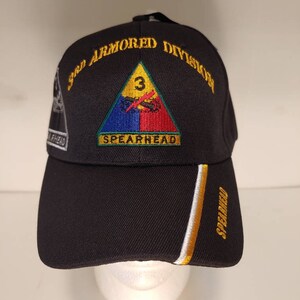 3rd Armored Division Black Baseball cap/hat w/shadow patch | Etsy