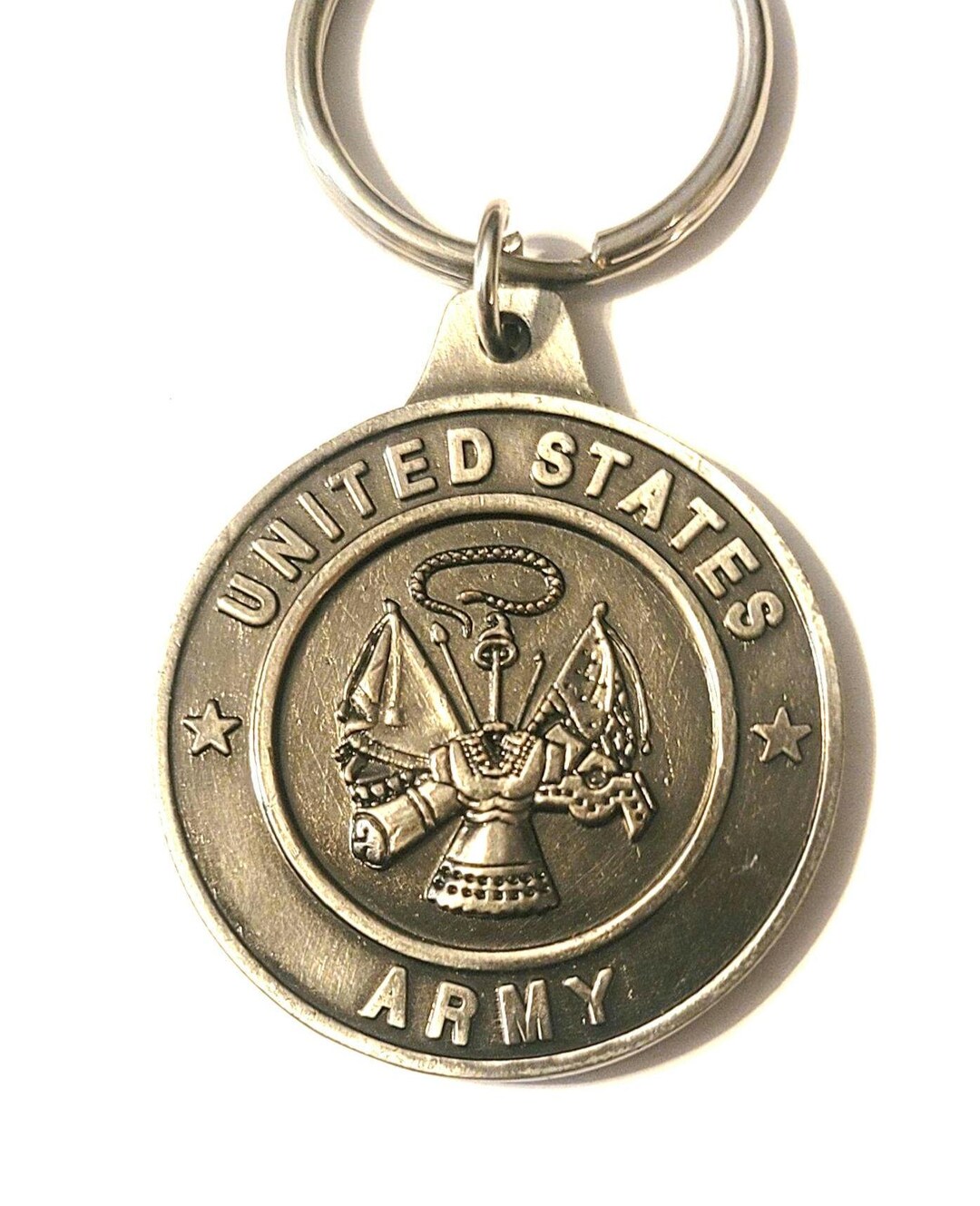 Fine Pewter Round St. Michael Army Key Chain, 1-7/8 X 1-5/8 Inch - Etsy