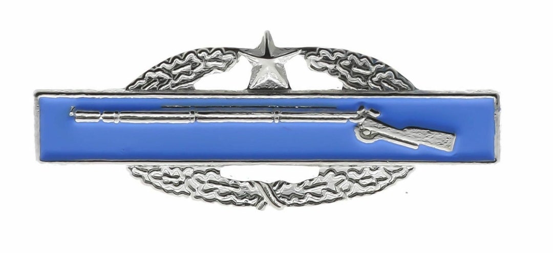 Combat Infantry Badge (CIB) 2nd Award Pin, 1 1/4" - ANTIQUE SILVER ...
