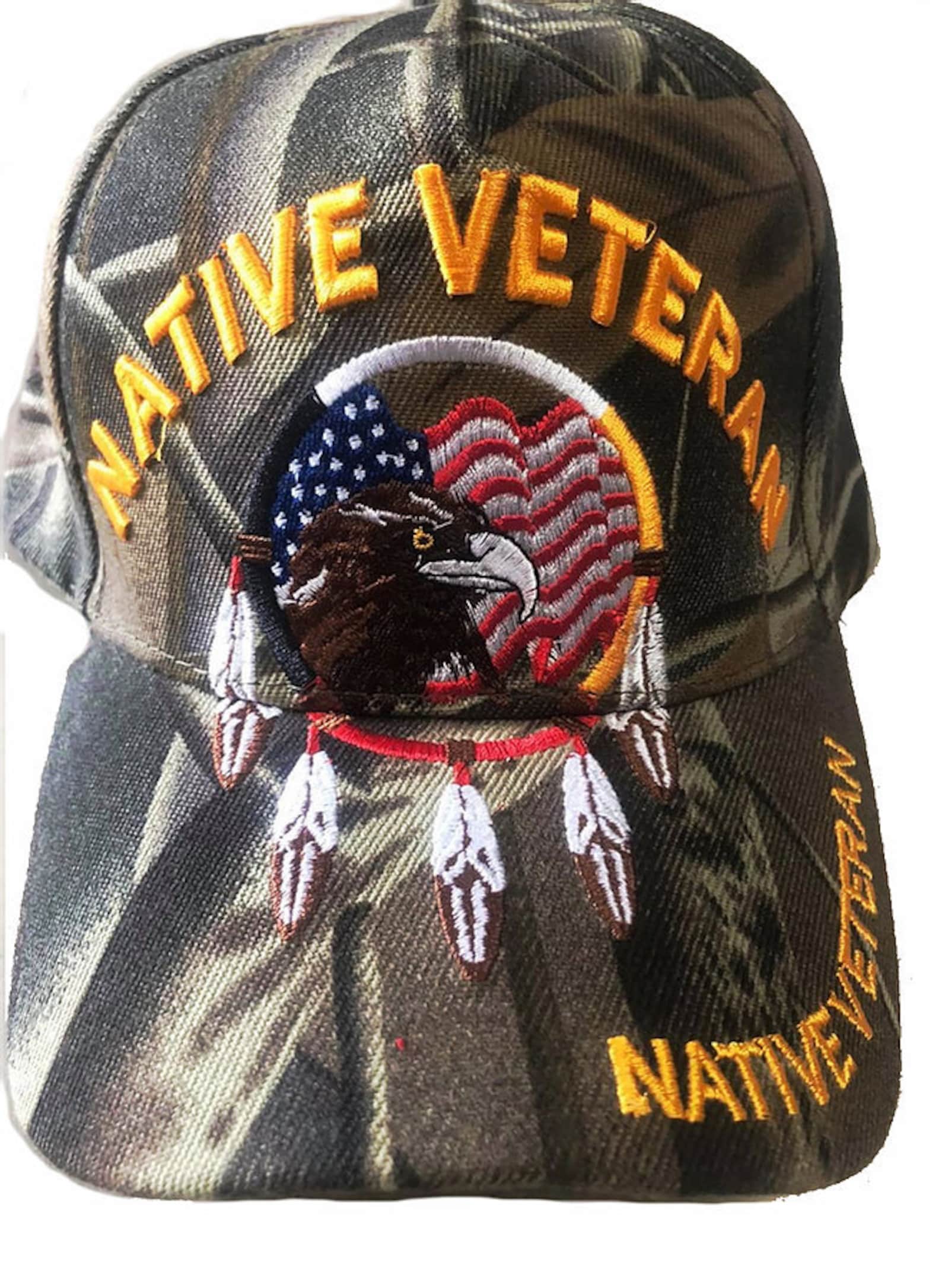 Native Veteran Baseball Cap/hat Black or Camo - Etsy