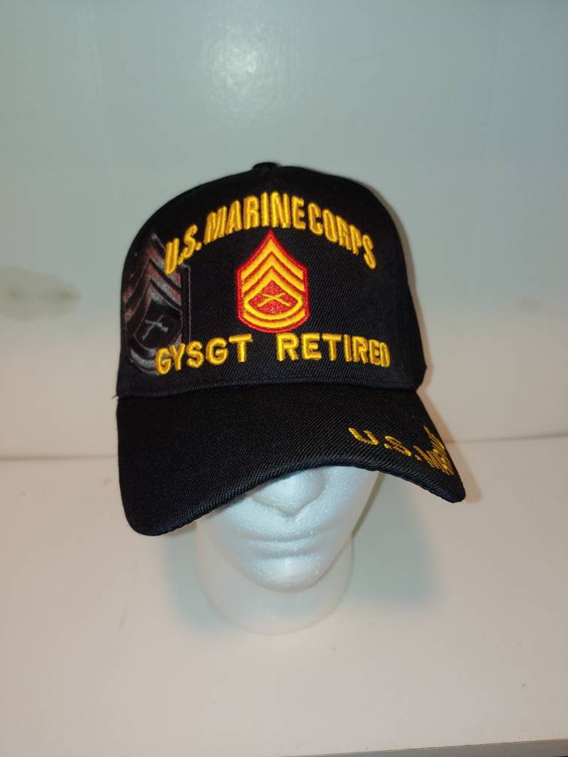 Rank E7 U.S. Marine Corps GYSGT Retired Black Baseball | Etsy