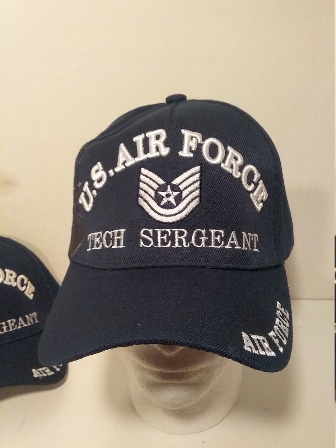 Rank, E6. U.S. Air Force, Tech Sergeant, Baseball Cap/hat, W/shadow W ...