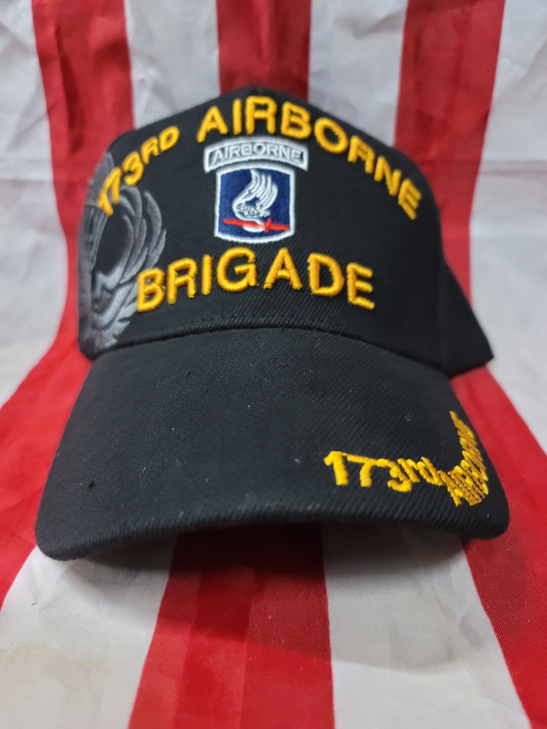 173rd Airborne Brigade; Black Baseball Cap/hat W/173rd Airborne the ...