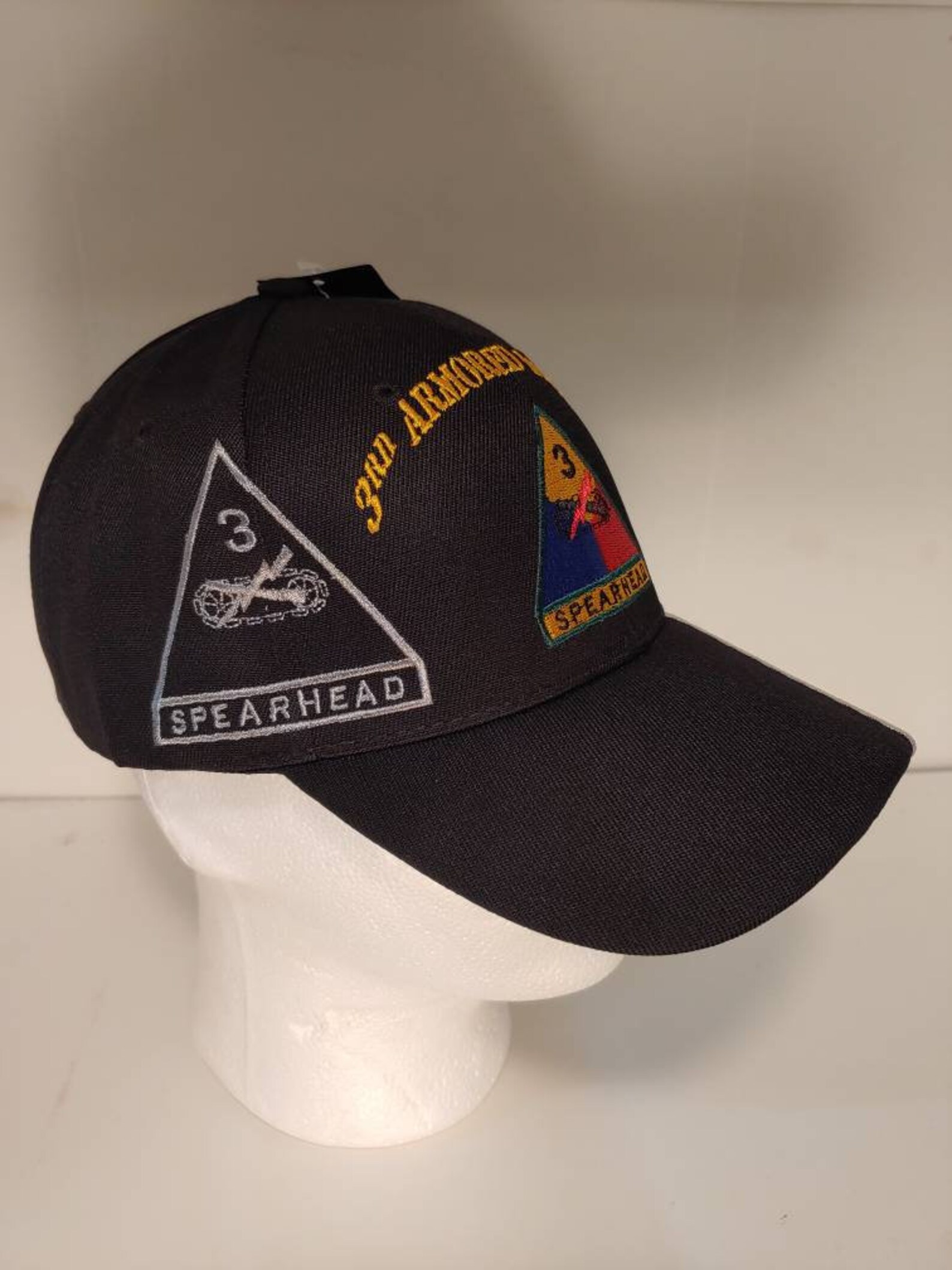 3rd Armored Division Black Baseball cap/hat w/shadow patch | Etsy