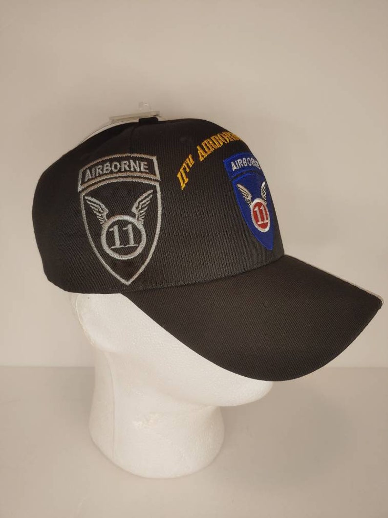 11th Airborne Division Black Baseball Cap/hat W/shadow and - Etsy