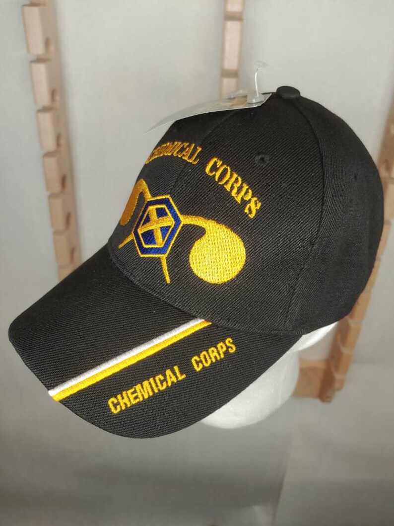 Chemical Corps Black Baseball Cap/hat W/shadow W/chemical - Etsy