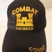 Combat Engineer Black Baseball Cap/hat, W/combat on Bill and on Back - Etsy