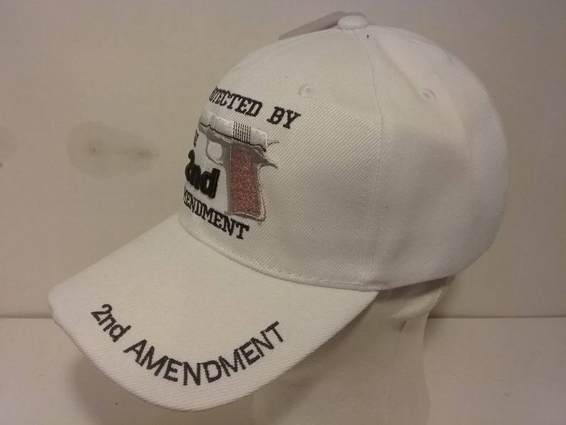 Protected by the 2nd Amendment White Baseball Cap/hat W/ 2nd - Etsy
