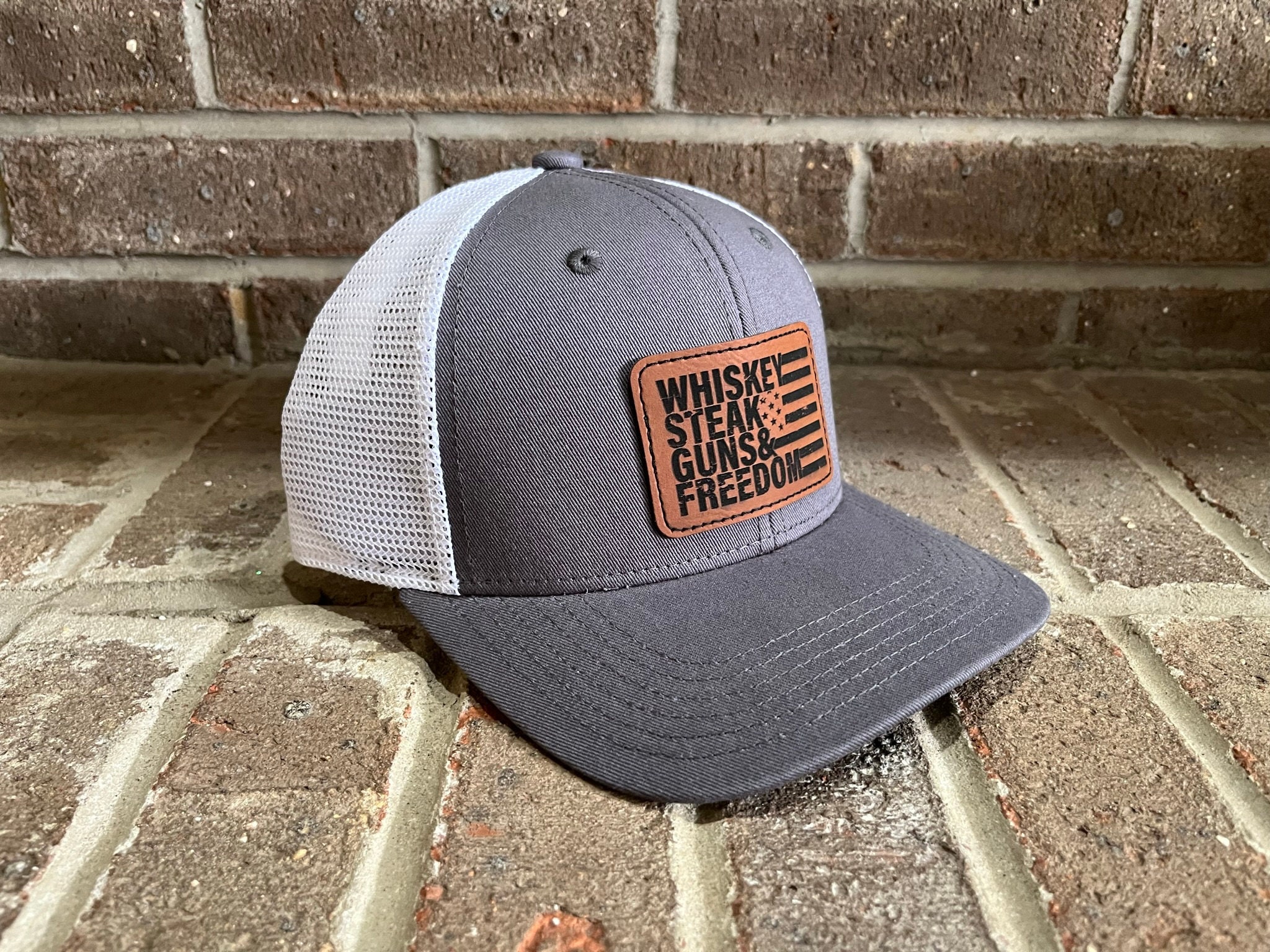 Whiskey Steak Guns & Freedom Trucker Hat - Etsy