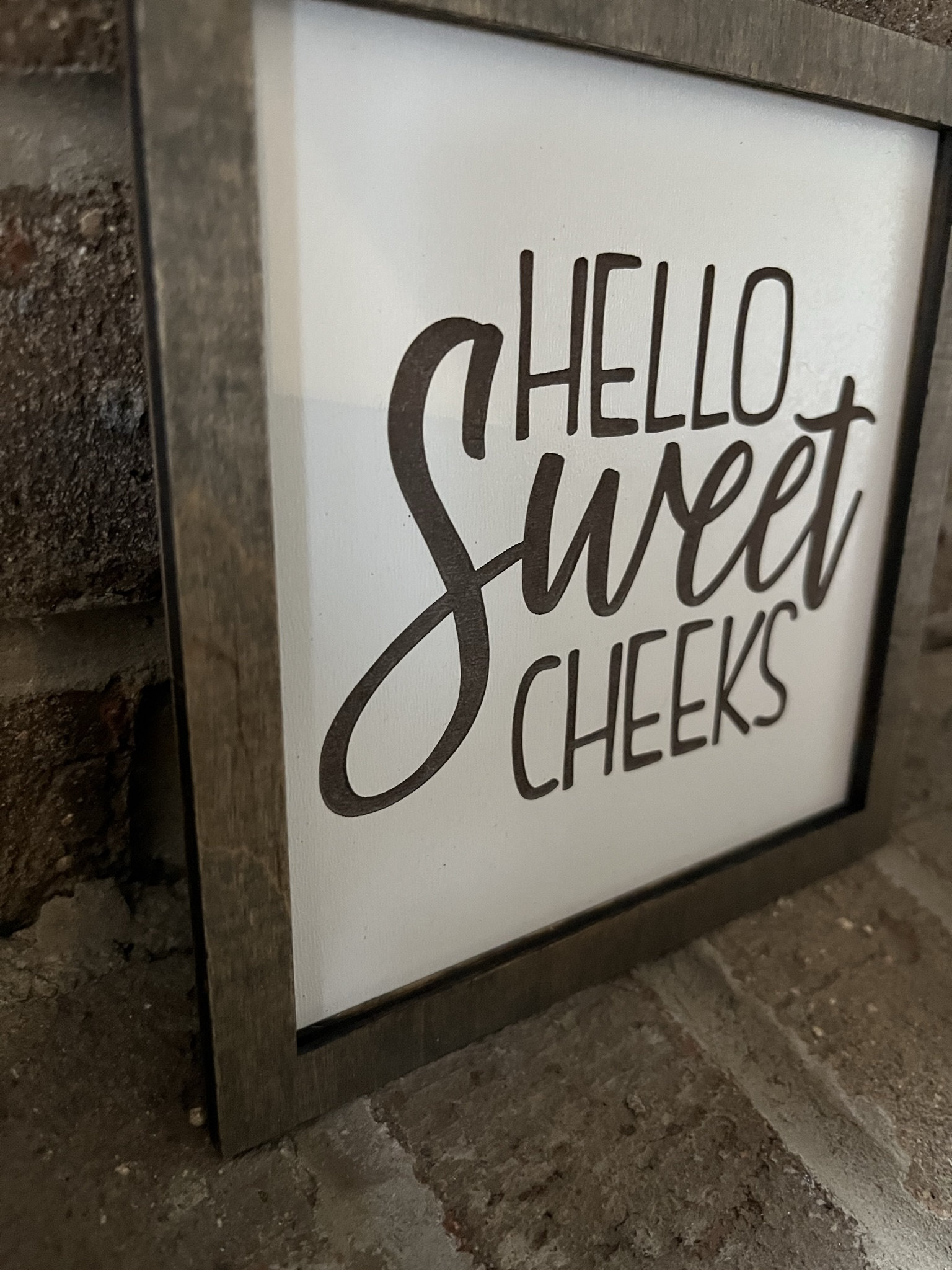 Hello Sweet Cheeks Funny Bathroom Sign - Etsy