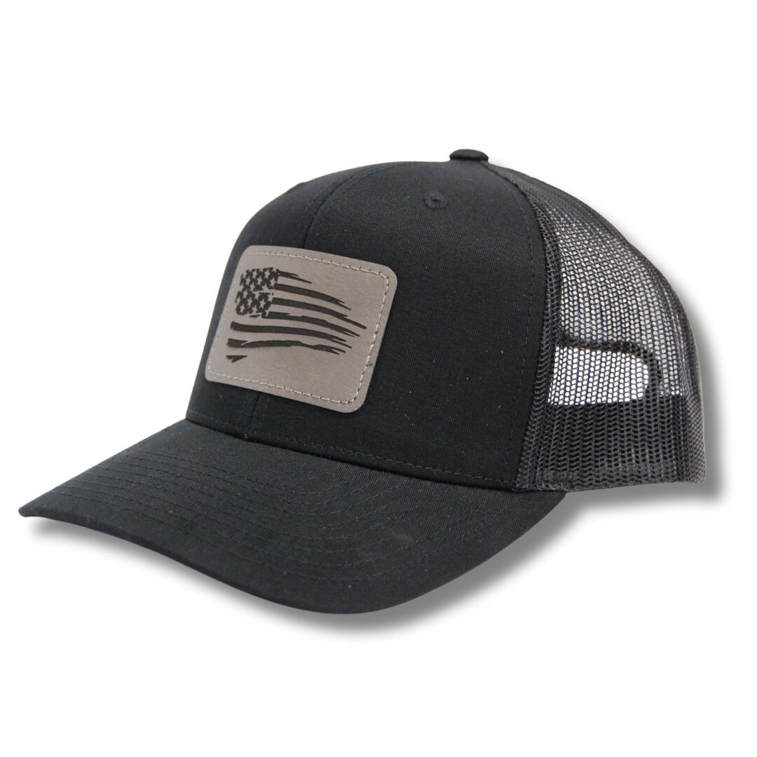American Flag Patch Snapback Trucker Hat Tattered Flag Patriotic - Etsy