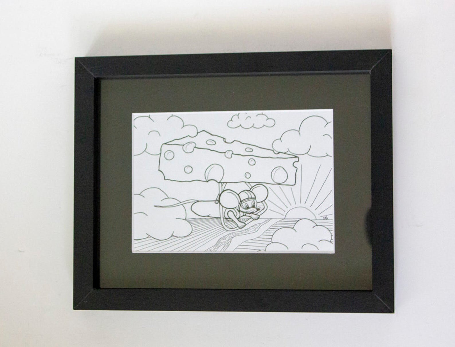 Flying Wedge Framed 5x7 Original Illustration - Etsy