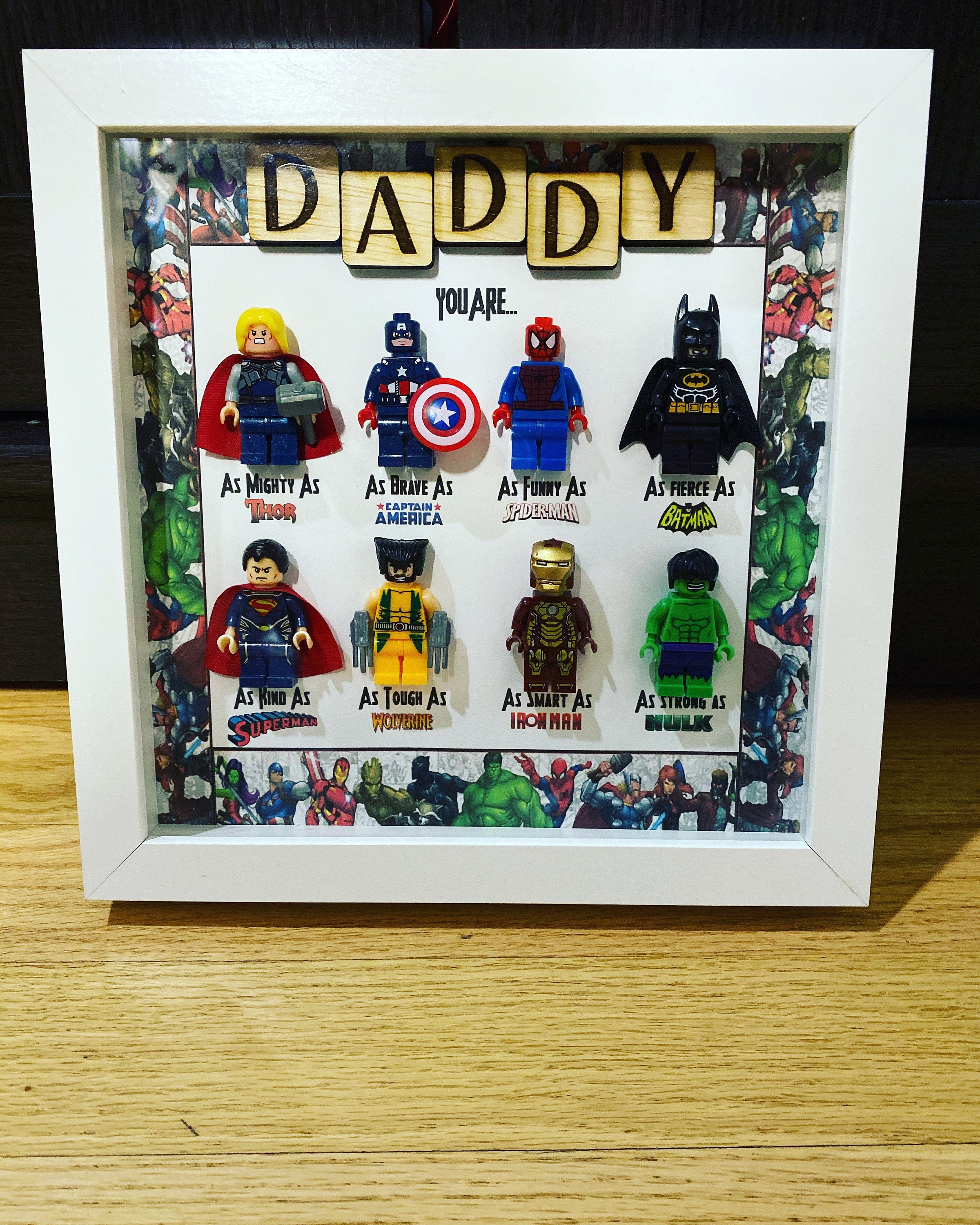 Personalized Character Shadow Box Princess Superhero - Etsy