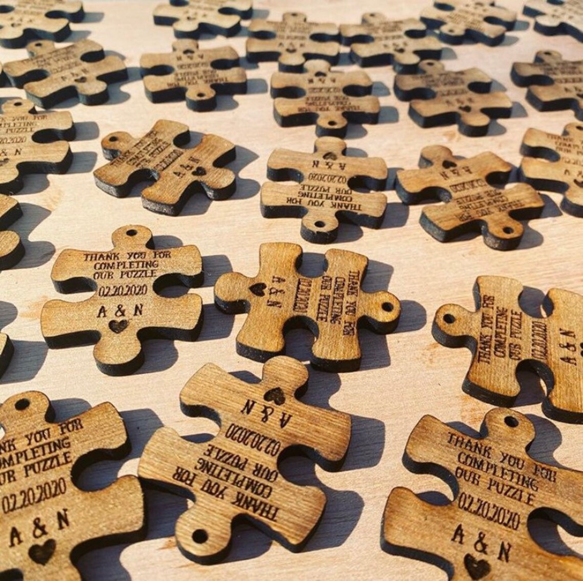 Puzzle Piece Wedding Tag Favors | Etsy