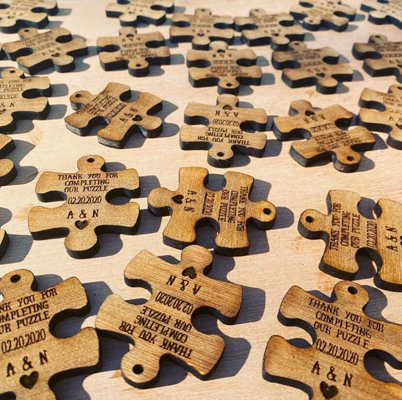 Puzzle Piece Wedding Tag Favors - Etsy