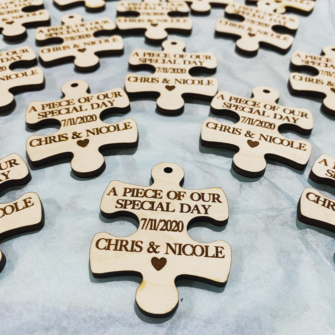 Puzzle Piece Wedding Tag Favors - Etsy