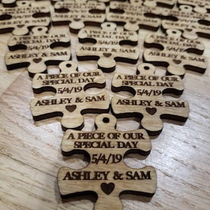 Puzzle Piece Wedding Tag Favors - Etsy