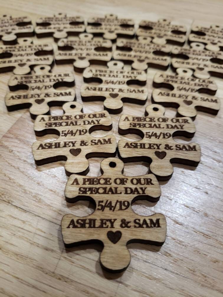 Puzzle Piece Wedding Tag Favors - Etsy