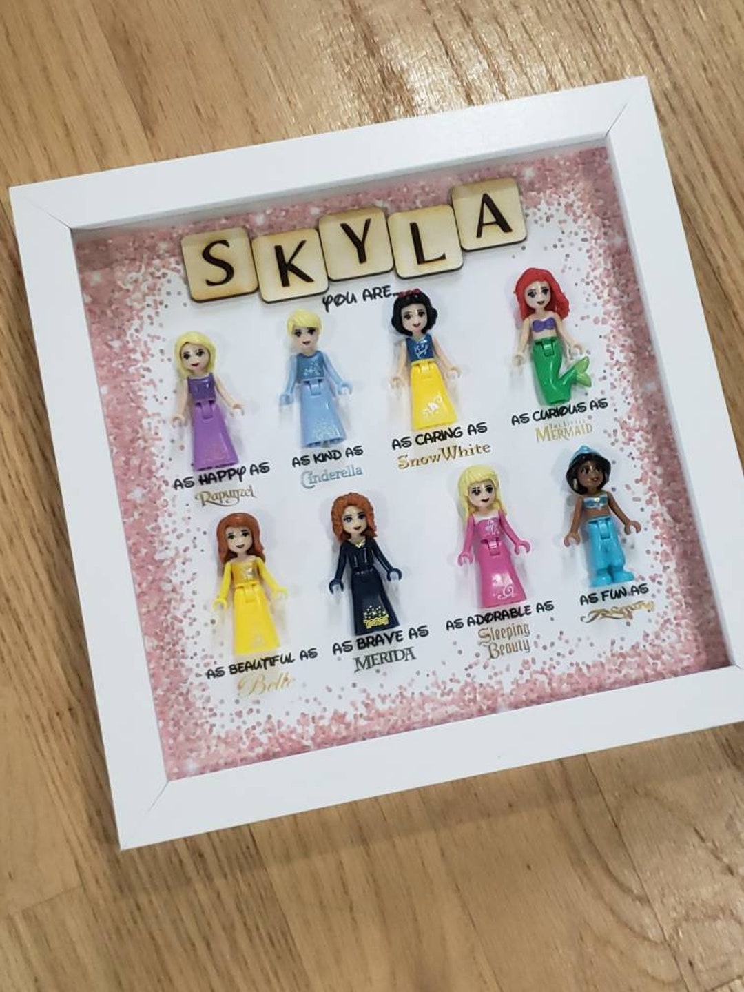 Personalized Character Shadow Box Princess Superhero - Etsy