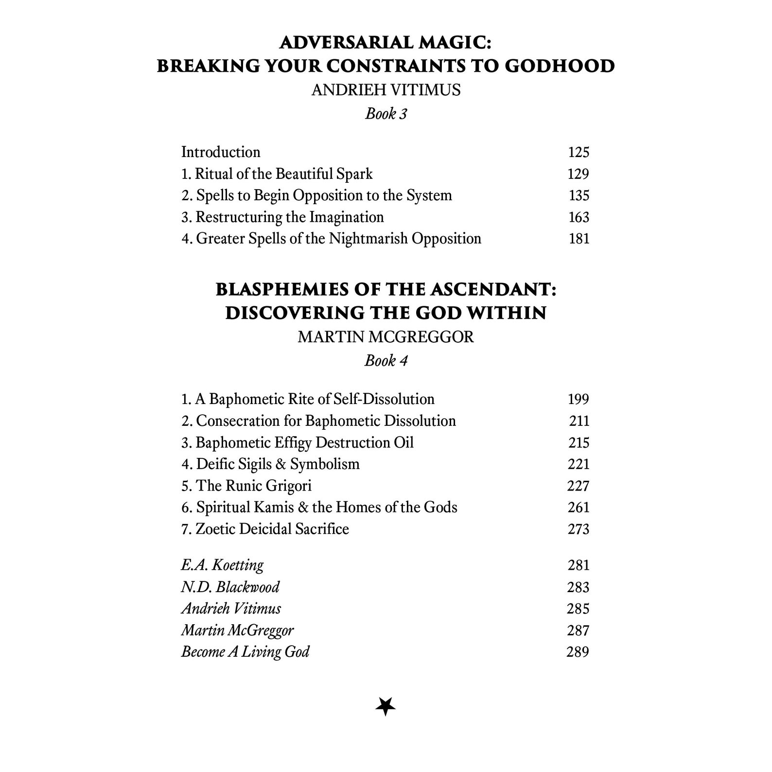 The Deification Magick Spellbook by E.A. Koetting, N.D. Blackwood ...