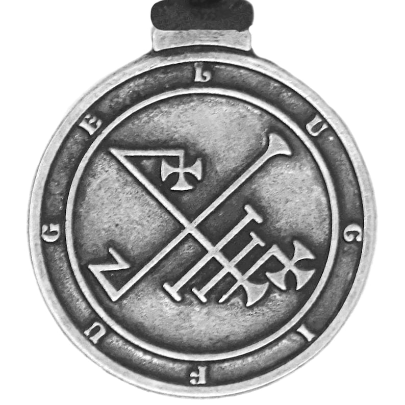 The Silver Amulet of Satan - Etsy