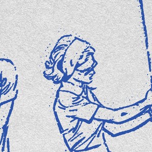 Blue Preppy Golf Swing Instructional Print | Vintage Golf Wall Decor ...