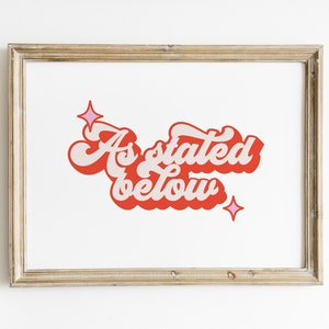 Home Office Wall Art | as Stated Below Colorful Desk Print | Feminine ...