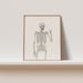Set of 6 Beige Skeleton Printables Minimalist Halloween Gallery Wall ...