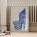 Vintage Blue Basketball Hoop Art Print: Retro Sports Decor (digital ...