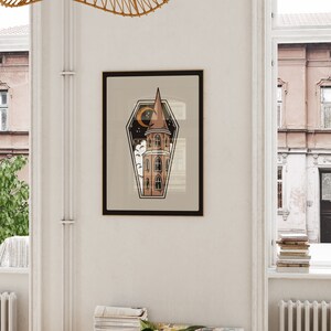 Spooky Halloween Castle Art Print | Dark Academia Poster | Kids Nursery ...